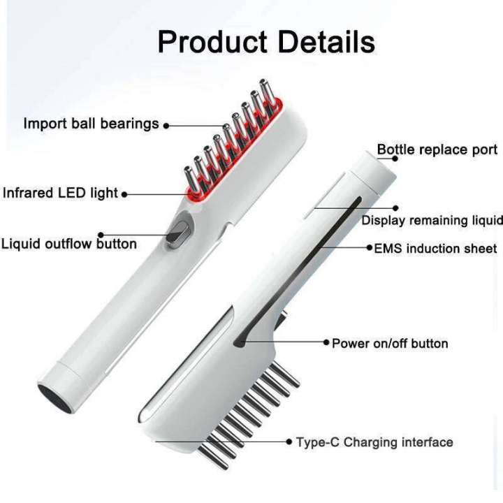 Electric Comb LED Red Light Therapy Growth Applicator Anti-Hair Loss ...