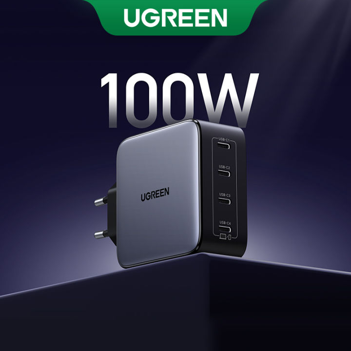 【4C Ports】UGREEN 100W GaN 4-Port Type C Android Charger Adapter Fast ...