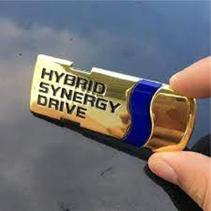 3D Gold HYBRID Synergy Drive Refitting Emblem HYBRID Badge Trunk Logo ...