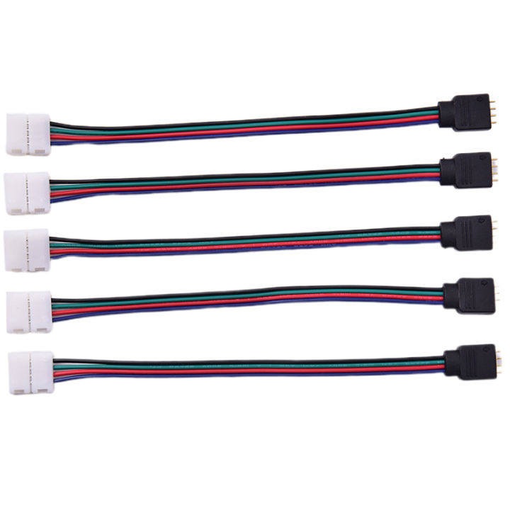 10PCS 10mm 4 Pin Male Female PCB Connector Cable For RGB 5050 3528 LED Strip | Daraz.lk