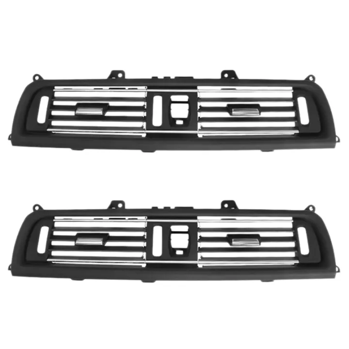 2X Plated Black Dashboard Central Air Conditioner Vent Grille Complete ...