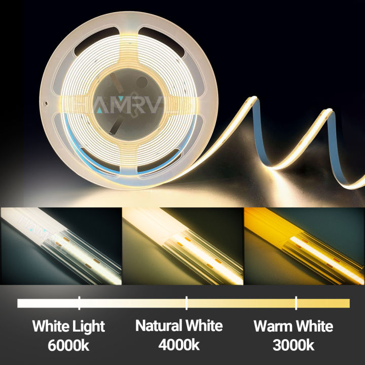 12V COB LED Strip Light Wardrobe Shelf Pantry Showcase Under Cabinet ...