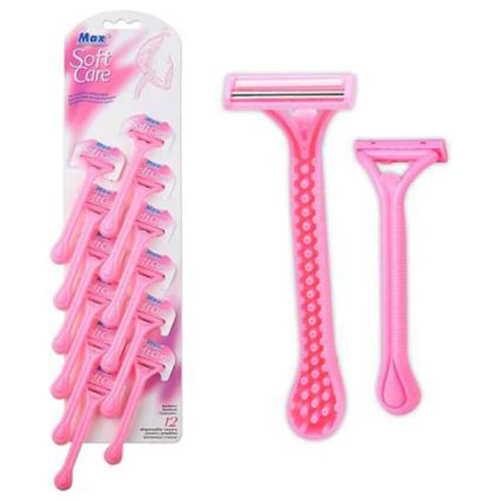 Women Razor Hair Removing Twin Blade Stainless Steel - Pack of 12 ...