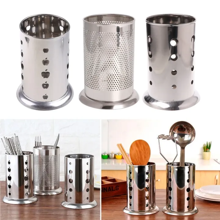 Stainless Steel Silver Spoon Holder | Countertop Tableware Cage ...