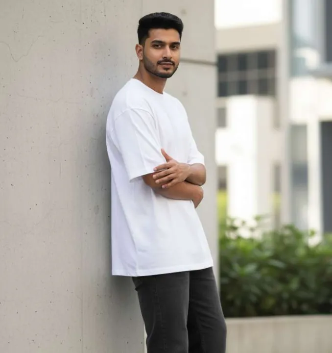White Color Oversized Unisex T Shirt | Daraz.lk