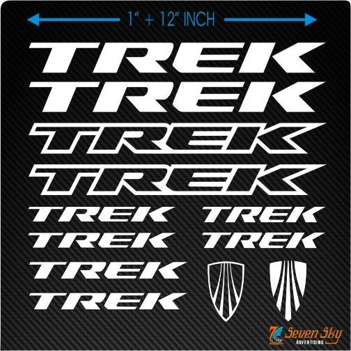 TREK Push Bike Cycle Stickers Mountain Bike Luminous Reflective & PVC ...