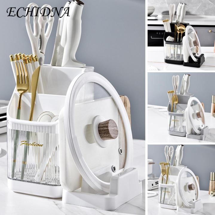 Cutter Storage Rack Countertop Free Standing Chopsticks Utensil Pot Lid ...