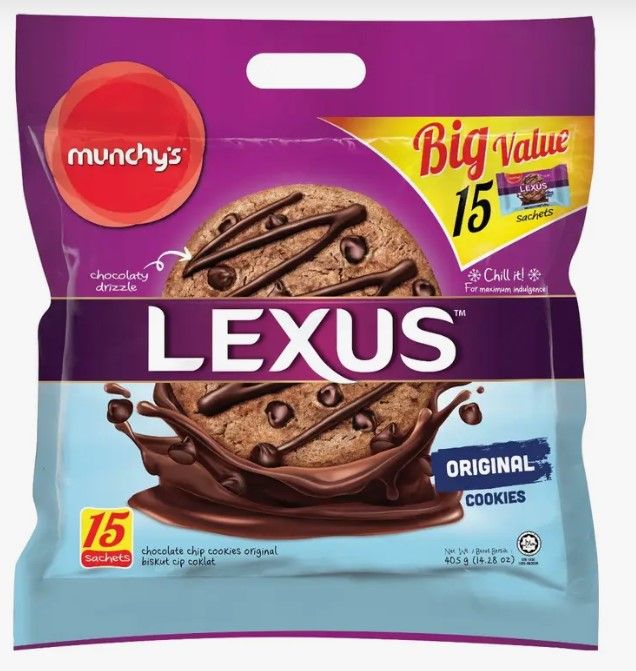 Munchy’s Lexus Cookies Original / Dark Chocolate 405g x 4 Packs | Daraz.lk