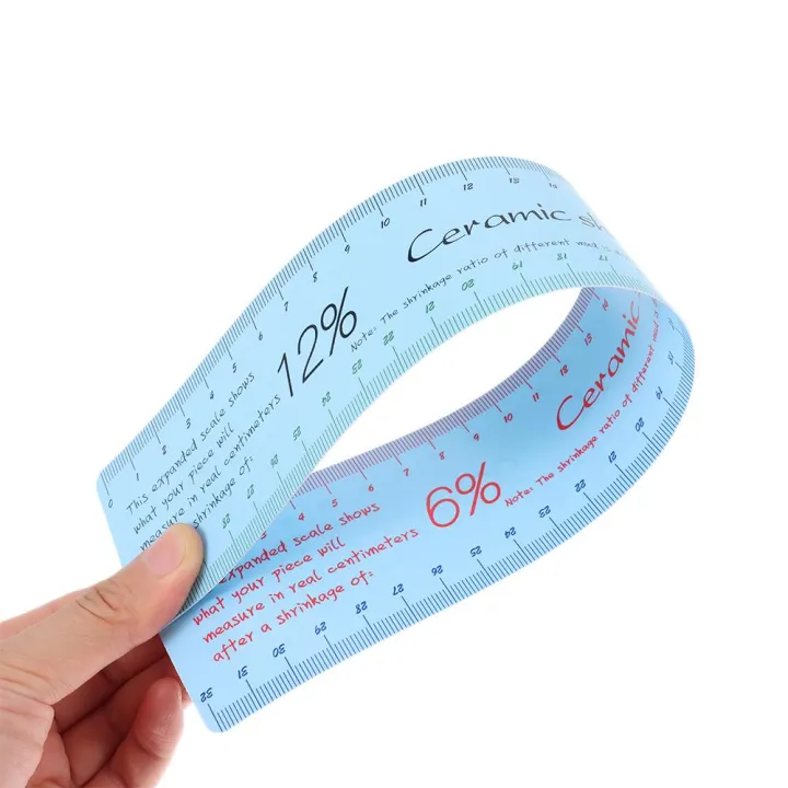 Standard Ruler Plastic Ceramic Shrinkage Scale Ruler Sky-blue 32*3.7cm ...