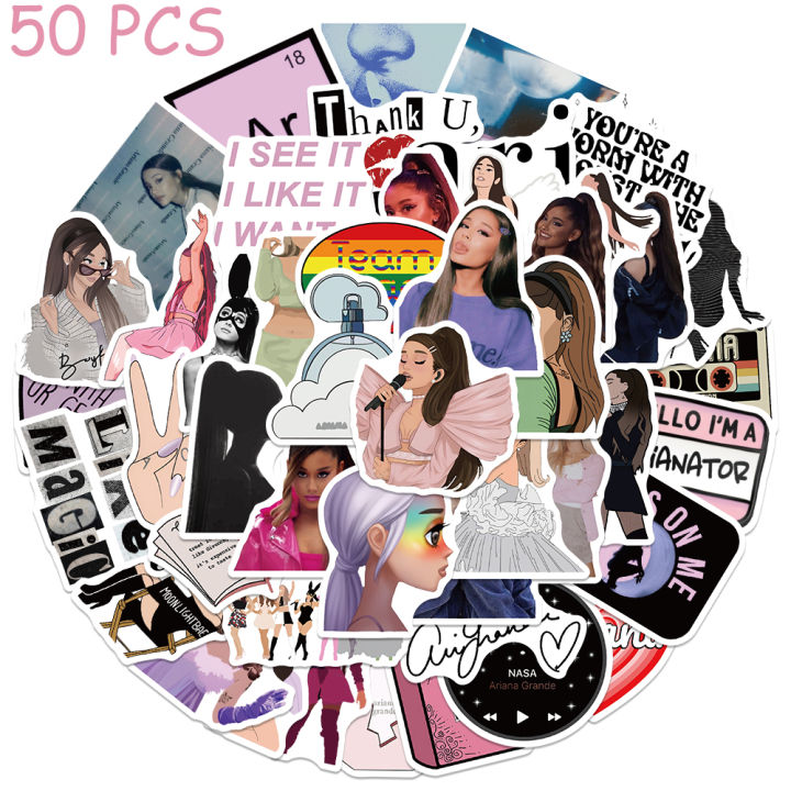 50pcs Hot Singer Ariana Grande Stickers Superstar Concerts Decals For ...