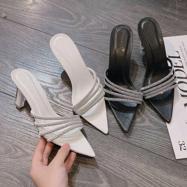 [VOUCHER 8%]High corner Zipper super beautiful heels 7 cm high | Daraz.lk
