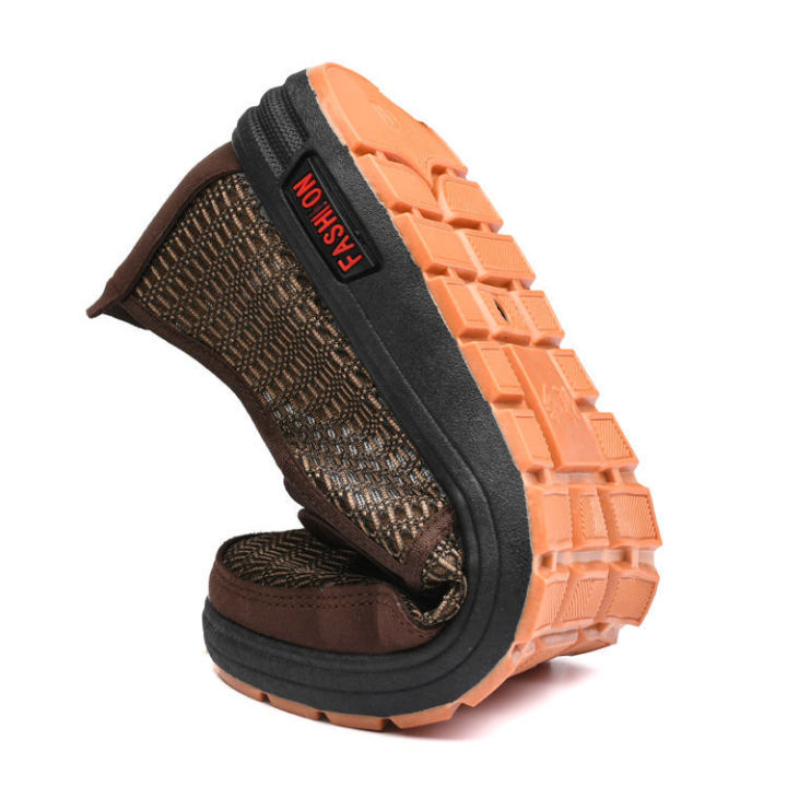 Tendon Sole Summer Old Beijing Cloth Shoes Men's Shoes Mesh Surface ...