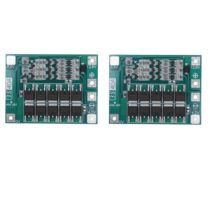 2X 3S 40A 18650 Li-Ion Lithium Battery Charger Protection Board Pcb for ...