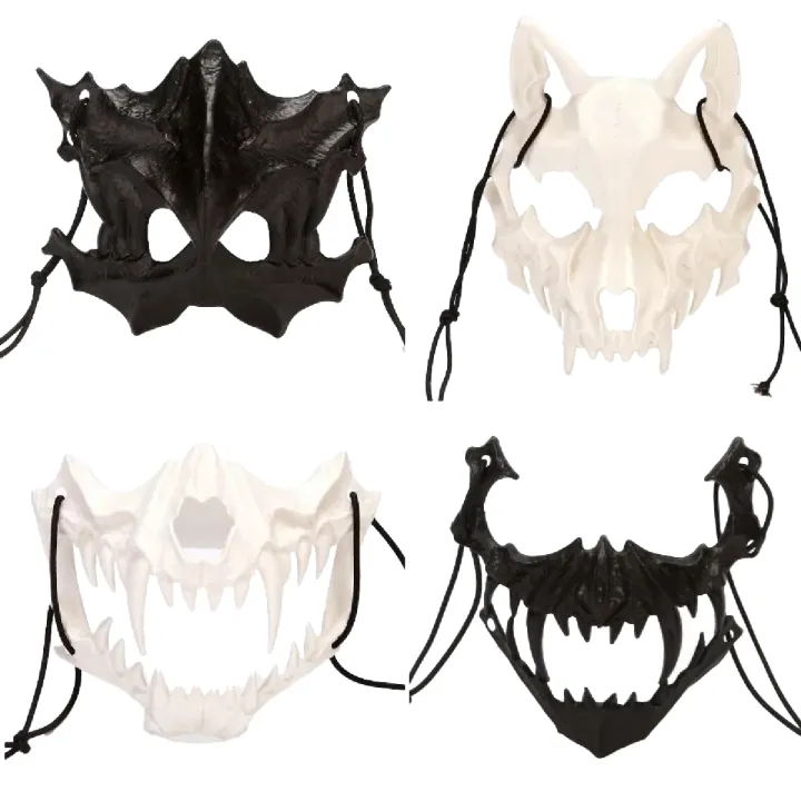 【HUT】 Halloween Masks Japanese Writer Cos Animal Horror Anime Props ...