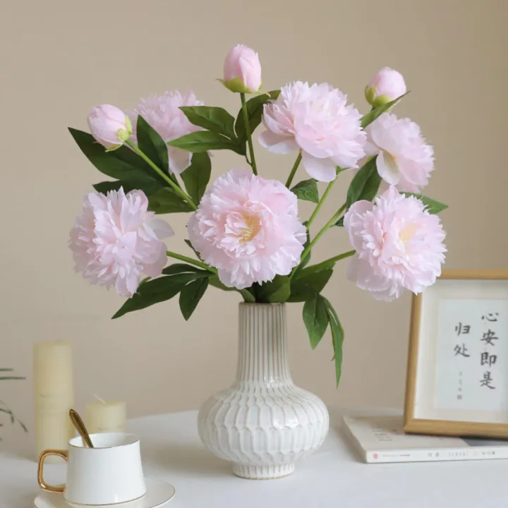 Tabel Peony Flower 3 Heads Home Decor Flower Beautiful 72cm Long for ...