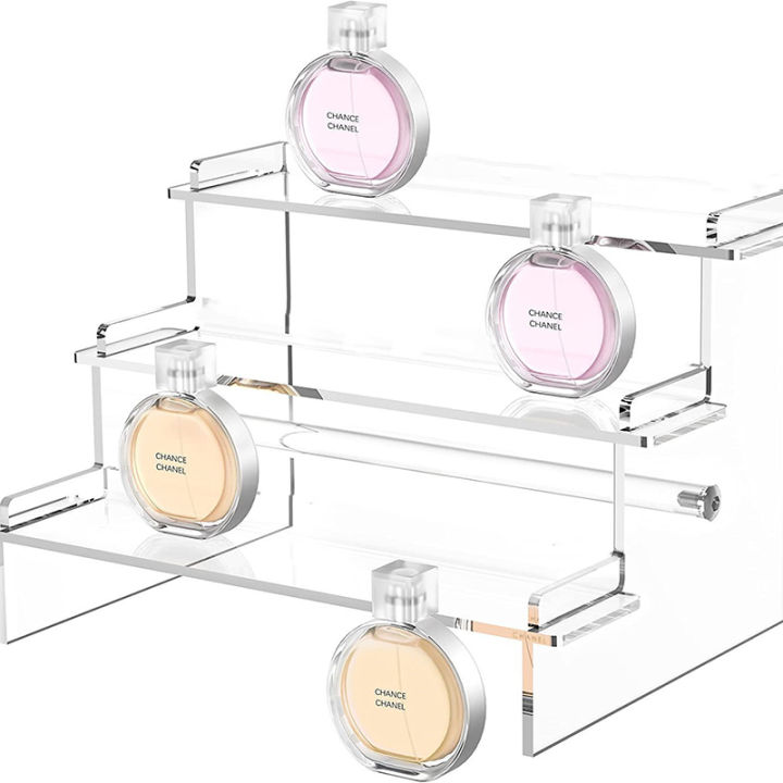 Transparent Acrylic Three-Tier Display Rack - Perfect For Perfume ...