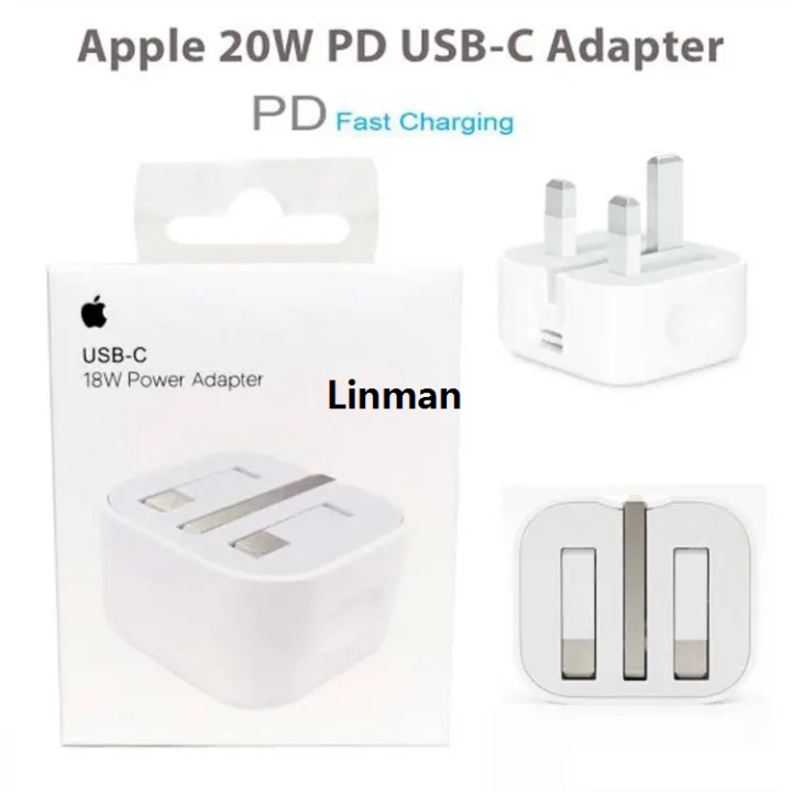 Linman Apple iPhone 20W Fast Charger with Type-C to Lightning ...