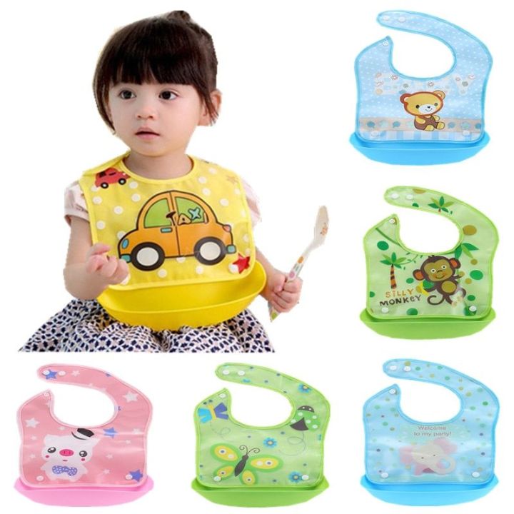 Silicone Newborn Baby Bib Pocket to Catch Food | Daraz.lk