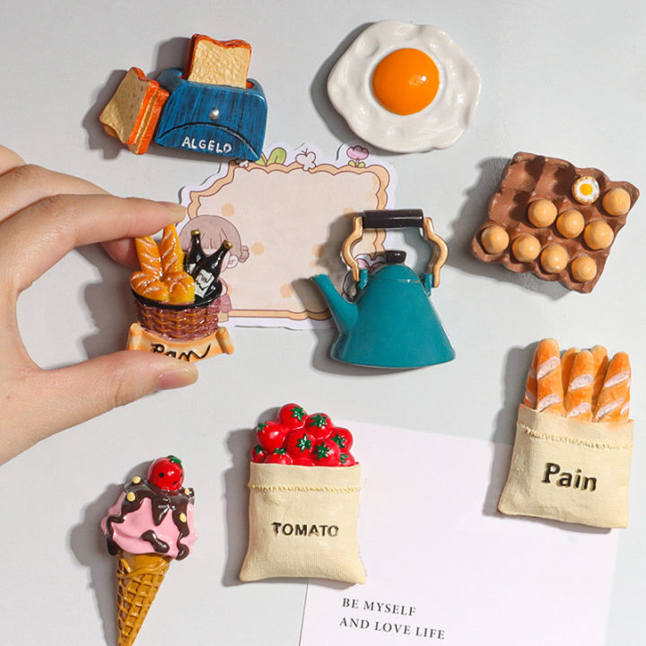 Creative Simulation Food Fridge Magnets Refrigerator Magnetic Stickers ...
