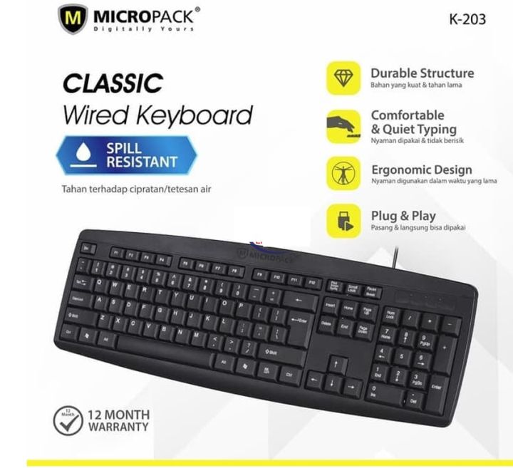 MICROPACK K203 Wired Keyboard | Daraz.lk