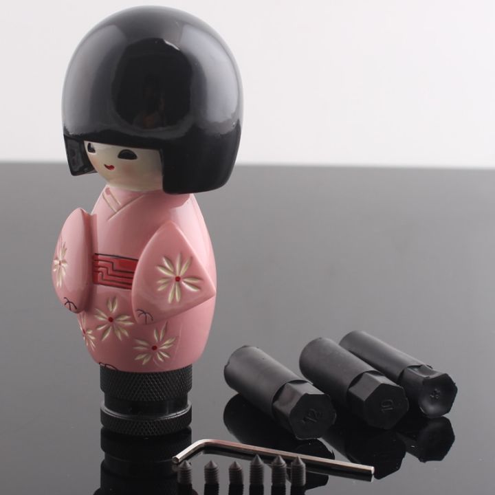 【Pink】 A Cute Japan Doll Car Manual Gear Shift Knob Shifter Coupe SUV ...