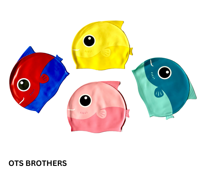 Swimming Caps for children (Girls and Boys) with Fish cartoon images ...