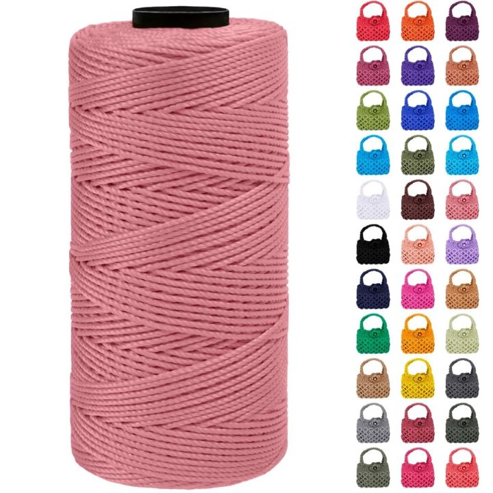1.5mm 200m Colored Polypropylene Macrame Cord Crochet Yarn Art Cord ...