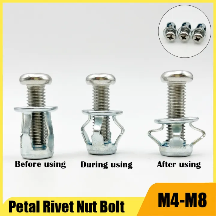 304 Stainless Steel Expansion Clamp Petal Rivet Lock Jack Nut Bolt ...