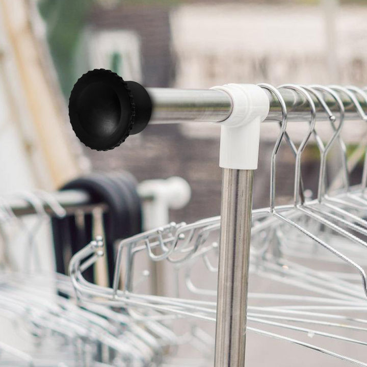 4pcs Drying Rack End Caps Finials for Curtain Rods Black Plastic ...