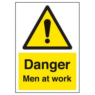 DANGER MEN AT WORK SAFETY SIGN - MEDIUM - CONSTRUTION SIGN | Daraz.lk