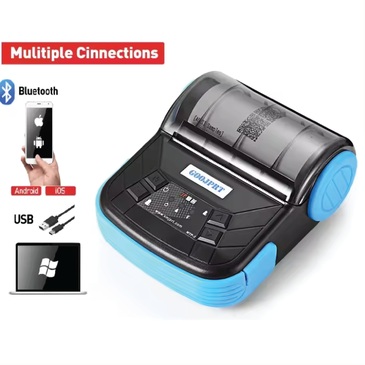 GOOJPRT MTP-3-B 3inch 80mm Portable Blue tooth Mobile Printer for ...