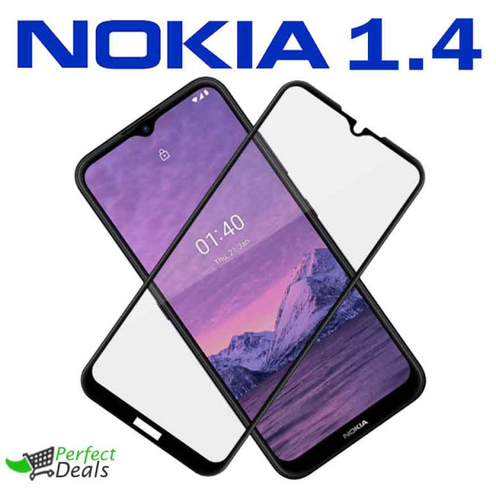 Nokia 1.4 Screen Protector New Full Glue 9D MTB tempered Glass Full ...