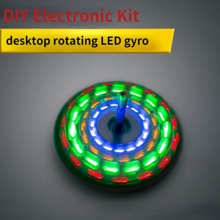 DIY Electronic Kit Desktop Flashing Light LED Gyro Welding Kits ...