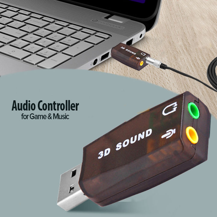 External USB Sound Card Audio Adapter Mic Speaker Audio Interface For ...