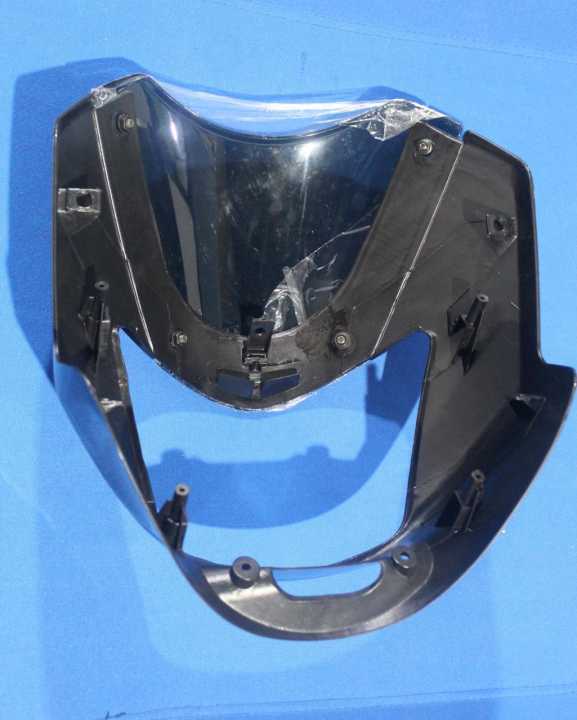 CT 100 Front cowl (head cover with visor) - blue & black (ct100 bike ...