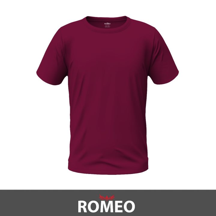 Romeo Maroon Crew Neck T-Shirt | Daraz.lk