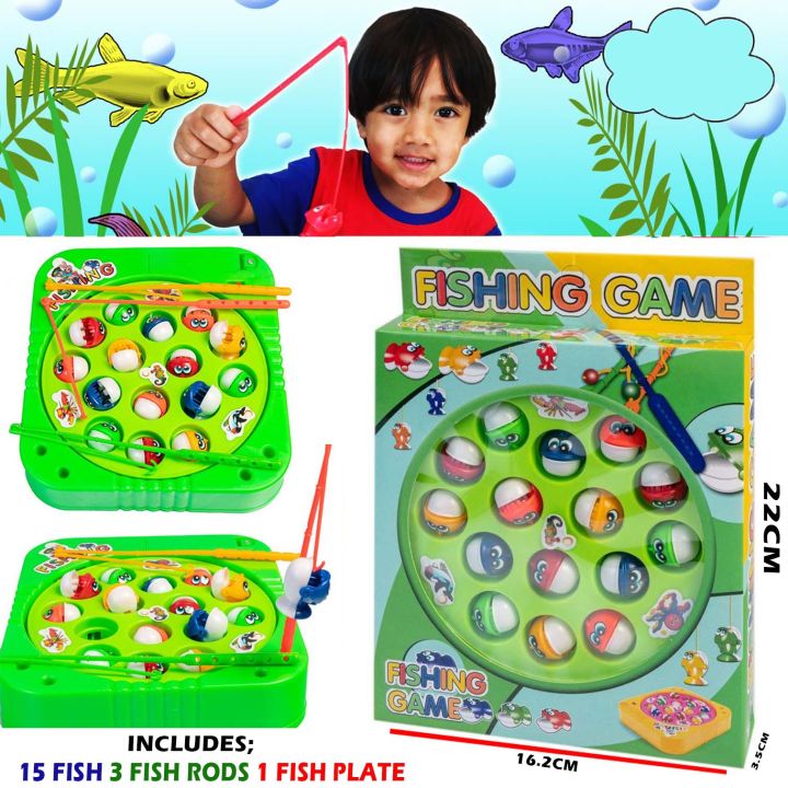 Kids Fishing Game Fishing Toy with 15 Fishes | Daraz.lk