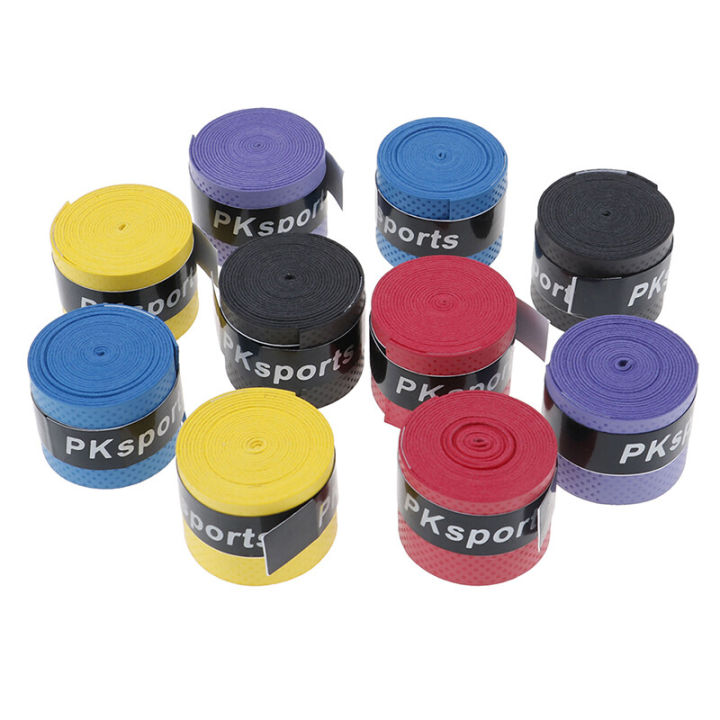 Bjgqga 10pcs Tennis Squash Racquet Band Grip Tape Fishing rod Sweatband ...