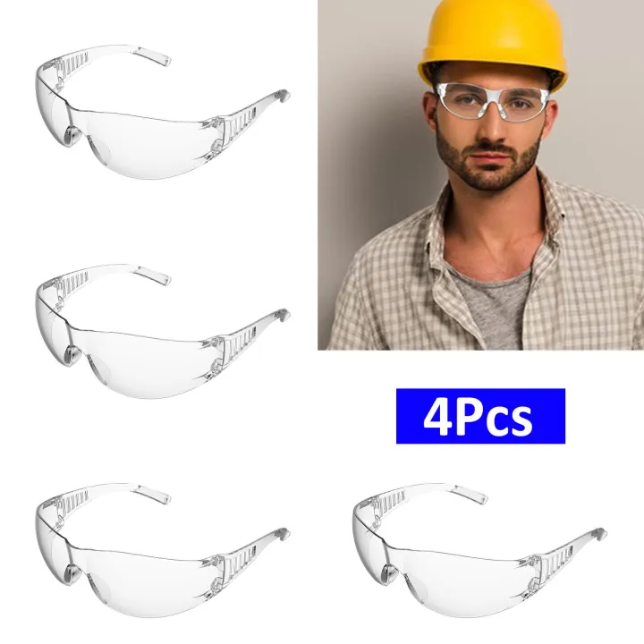 Safety Glasses Clear Unisex Anti-Scratch Protective Goggles Impact ...