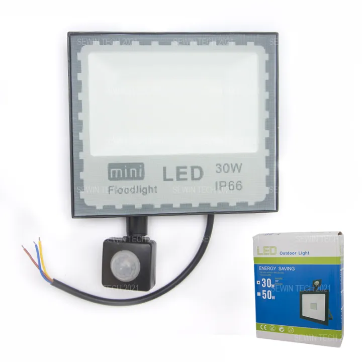 LED Floodlight PIR Motion Sensor 220V 30W Reflector Flash Light Waterproof IP66 Outdoor ...