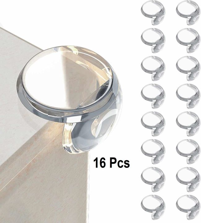 16PCS Kids Safety Round Shape Table Transparent Corner Protectors, Baby ...