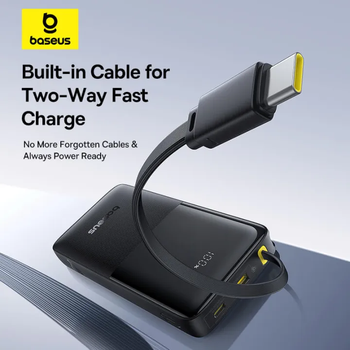 Baseus Bipow 2 - 10000mAh 20W Power Bank With USB-C Cable & Digital ...