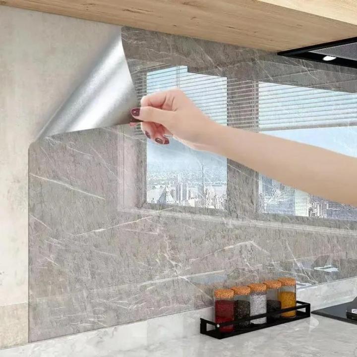 Oil Proof Marble Vinyl Self Adhesive Waterproof Wallpaper Decorative ...