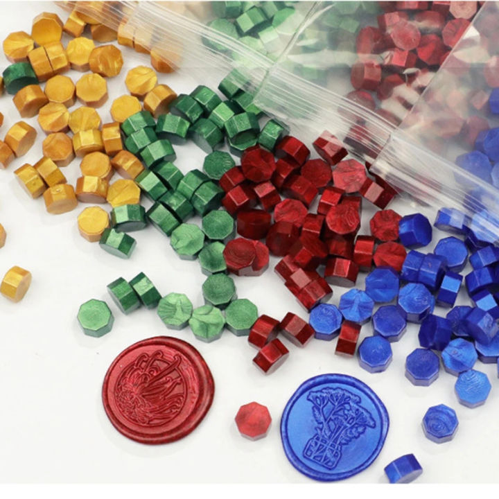 100pcs Octagon Sealing Wax Beads Seal Envelope Invitation Retro Wax ...