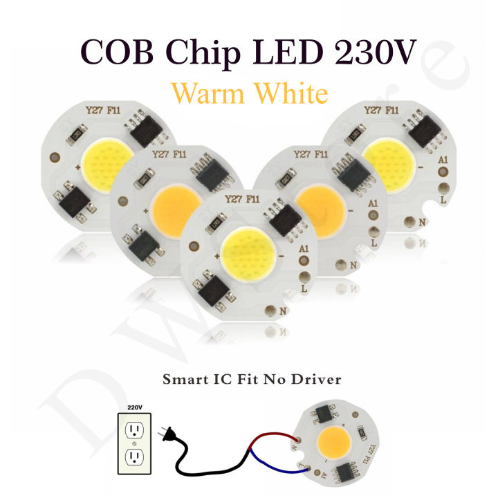 LED 3W 5W 7W 9W 10W 12W COB Chip Lamp 220V Smart IC No Need Driver LED Bulb for Flood Light ...