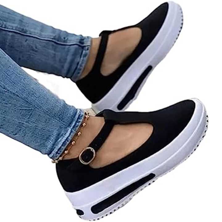 【ALLGOOD】 Summer Women Shoes Thick Bottom Platform Flat Shoes Ladies ...