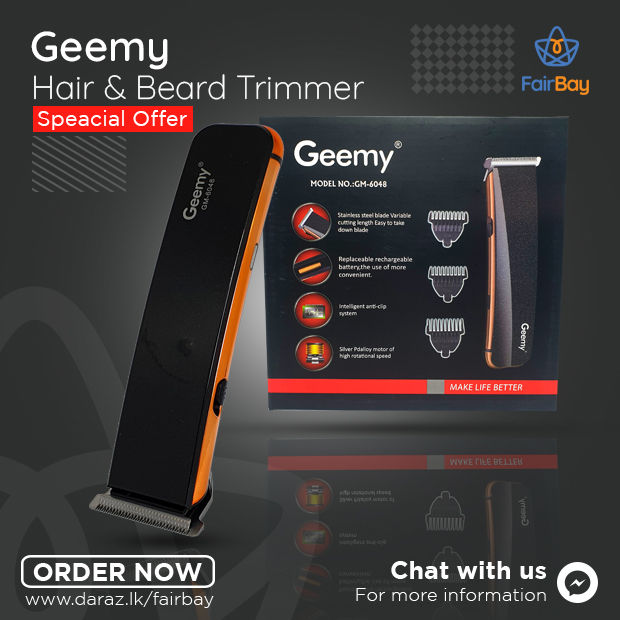 Geemy GM-6048 Trimmer - Hair and Beard - Rechargeable - Shaving Haircut ...