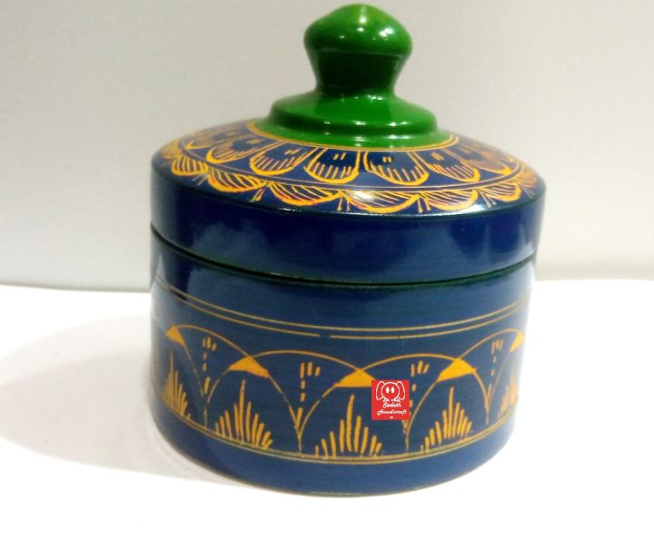 Wooden Lacquer (Laksha) Jewellery Box, Hand Made in Sri Lanka 3 inch ...