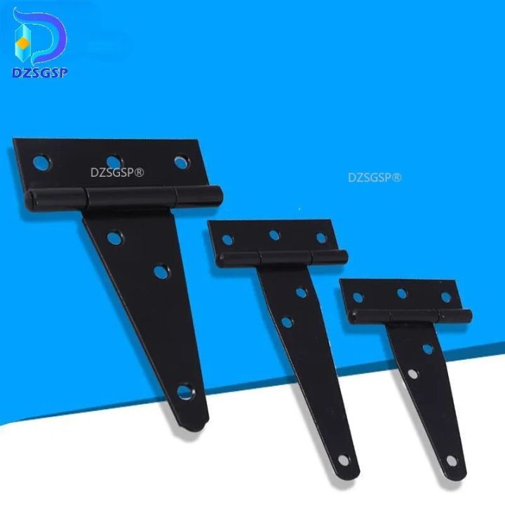 2/3/4/5/6/8/10/12Inches Black Paint T Shape Triangle Hinge Cabinet Shed ...