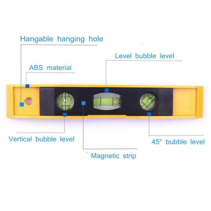 【InnovateWorld】Hot 230mm 9.06inch Spirit Level Bubble Ruler Magnetic 3 ...